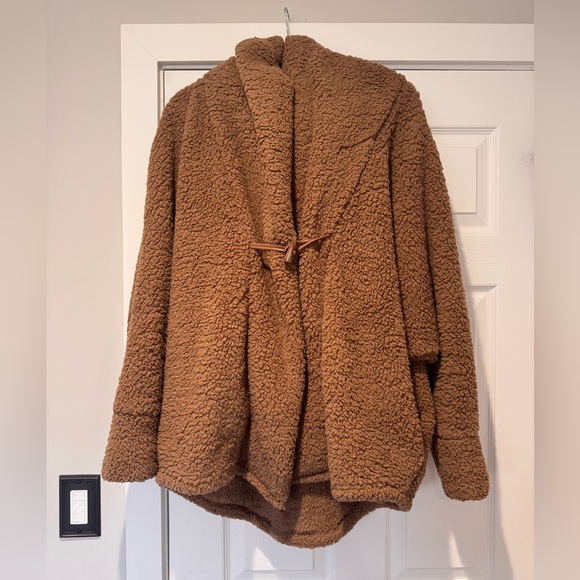 POPFLEX | Jackets & Coats | Auth Popflex Womens Sherpa Cocoon Coat In Teddy Bear Brown Size Lxl ...